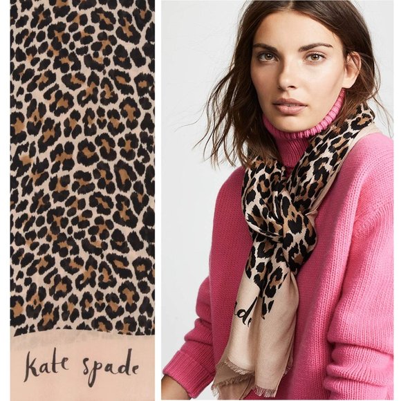 kate spade | Accessories | New Kate Spade Leopard Print Scarf | Poshmark